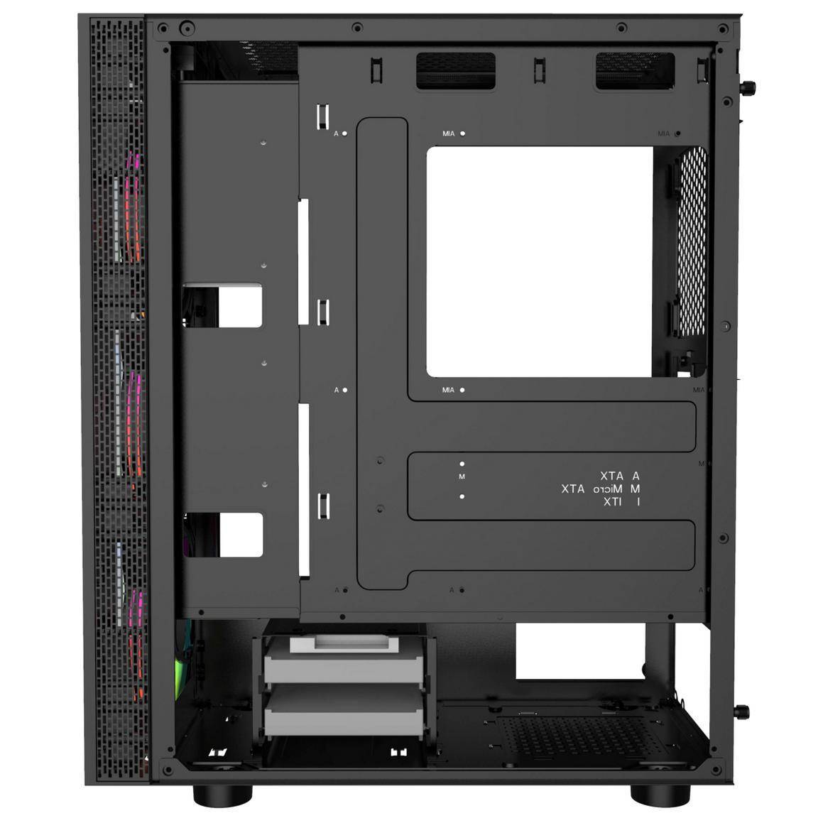 Atrix Metal and Tempered Glass Computer Case with RGB - Invastor