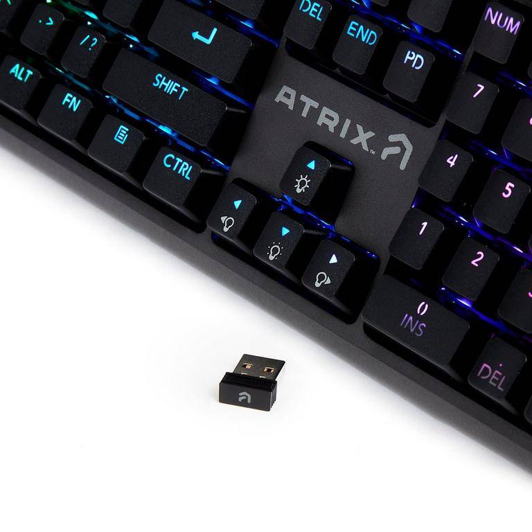Atrix Full Size Wireless Brown Switch Mechanical Gaming Keyboard with ...