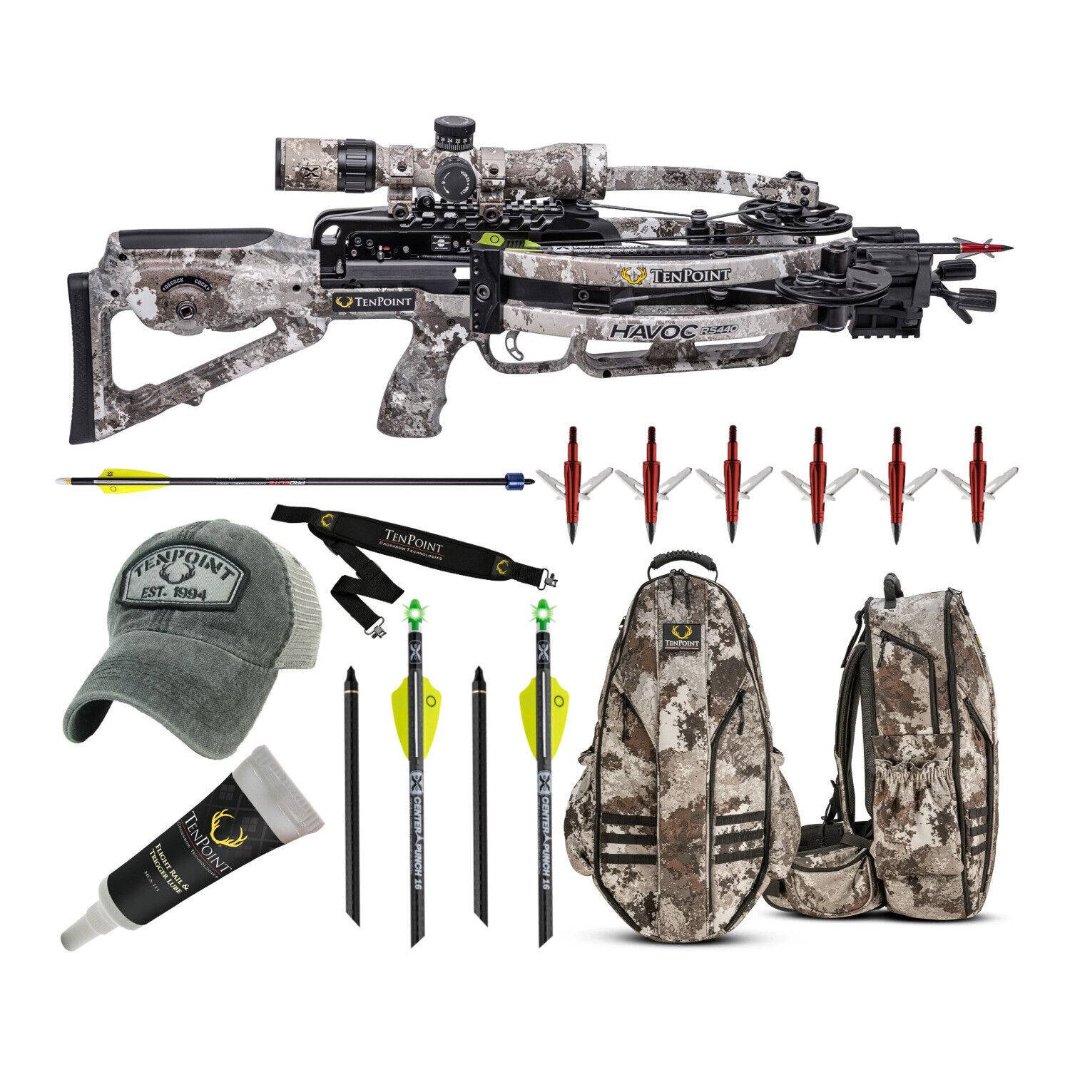 TenPoint Havoc RS440 Crossbow Alpine Camo Predator Bundle - Invastor
