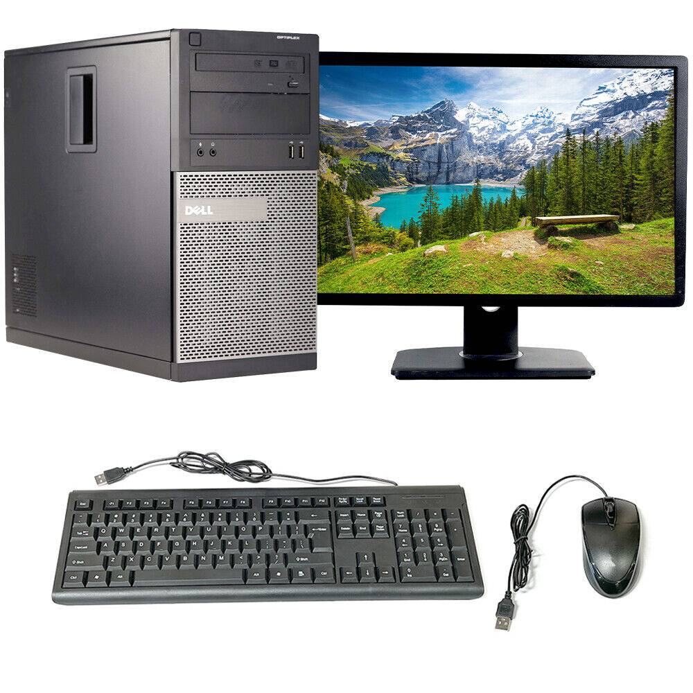 Dell Windows 10 Desktop MT Intel Core i5 Computer 8GB RAM 250GB HD 22 ...
