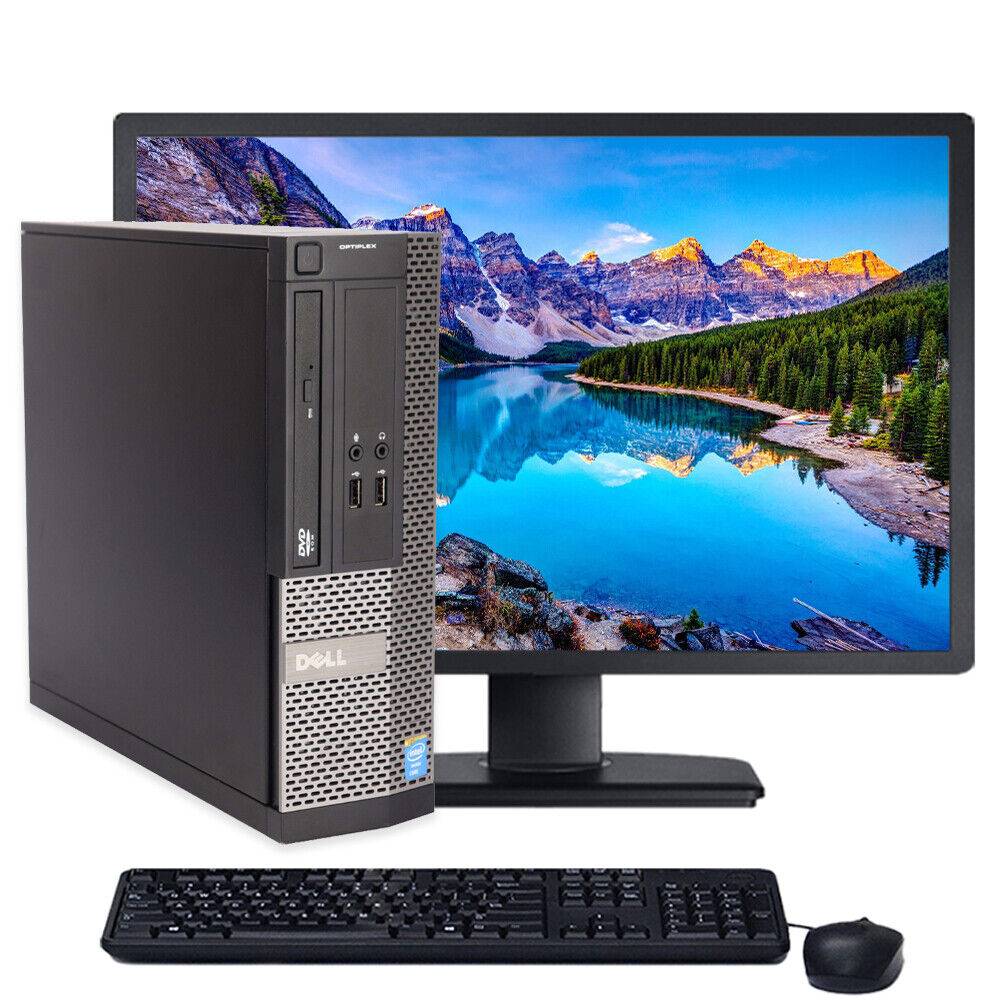Dell OptiPlex Desktop Computer PC 8GB RAM 256GB SSD 22" Monitor Windows ...