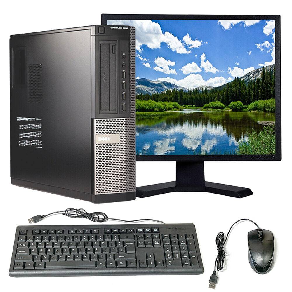 Dell Desktop Computer PC Intel Core i3 8GB RAM 500GB HD 19" LCD Windows ...