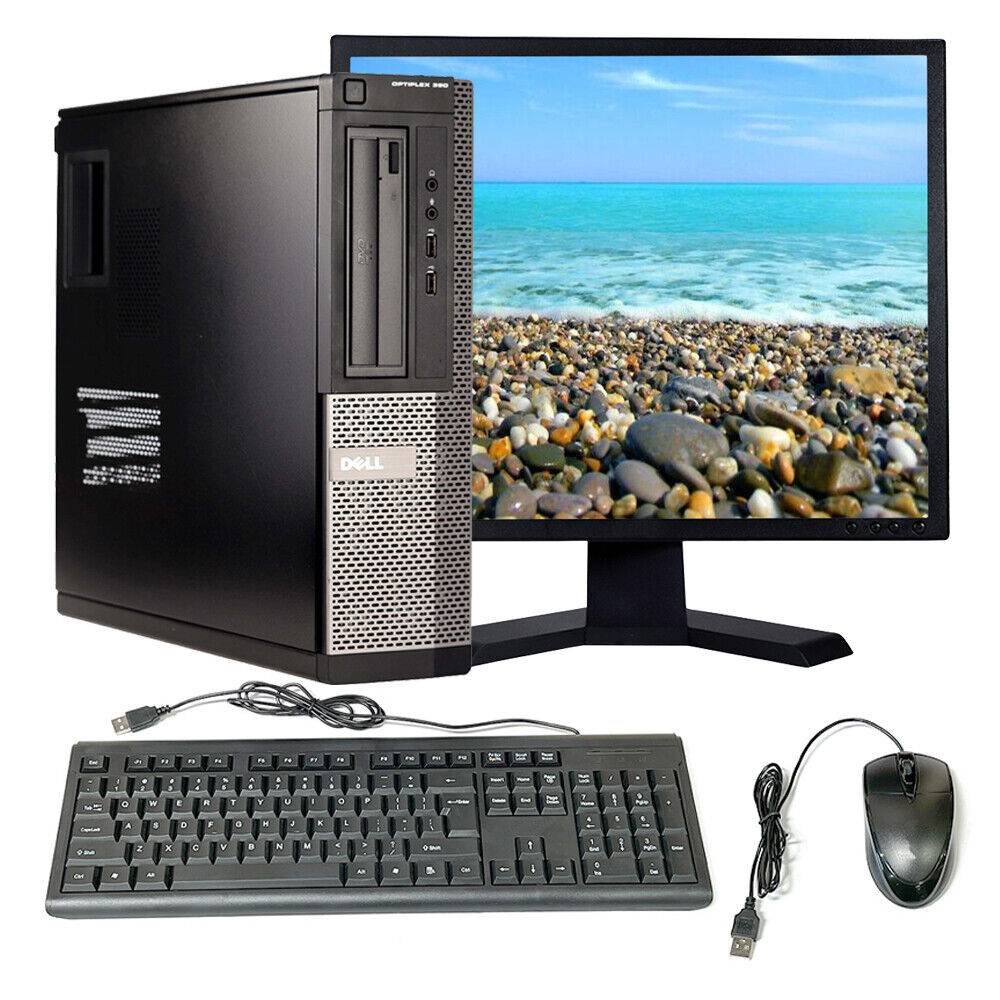 Dell i5 Desktop Computer PC 8GB RAM 128GB SSD 19" LCD Monitor Windows ...
