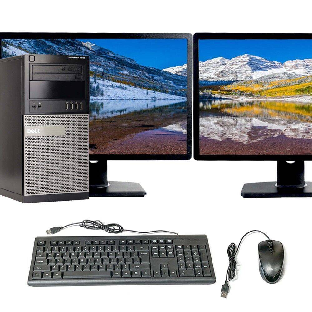Dell Windows 10 Desktop Computer PC Intel Core i5 8GB RAM 128GB SSD 19 ...